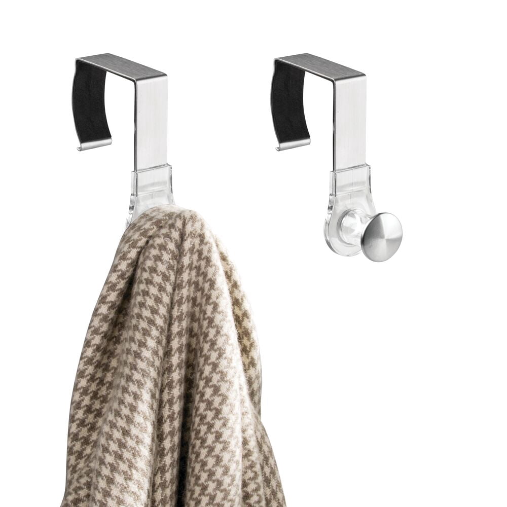 mDesign Office Over the Cubicle Storage Organizer Hooks, 2 Pack - Clear ...