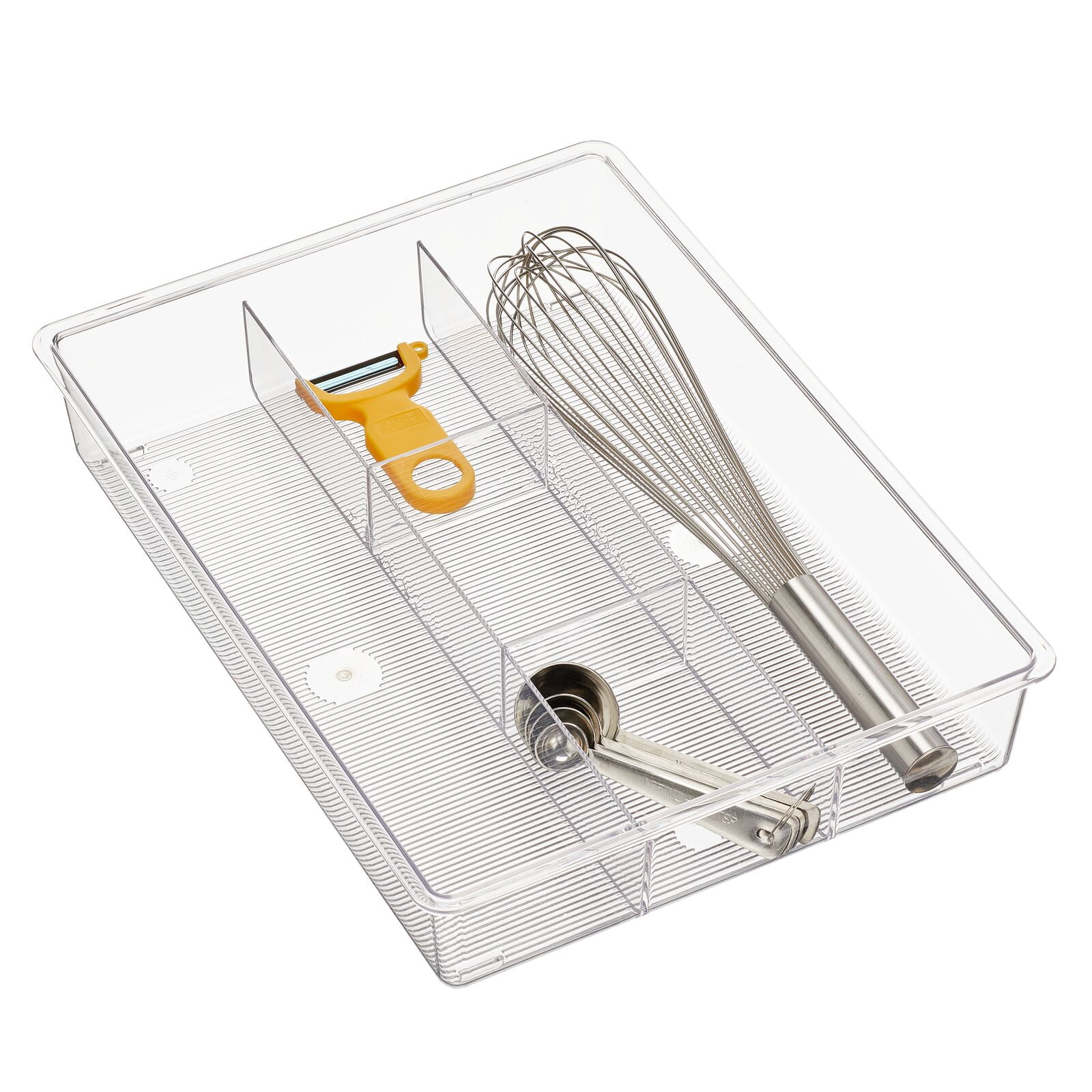 mDesign Plastic 5-Section In-Drawer Kitchen Utensil Organizer Tray ...