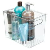 mDesign Plastic Deep Bathroom Storage Bin with Handles for Organizing ...