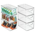 mDesign Organizing Kitchen Storage Bins with Lids and Handles ...
