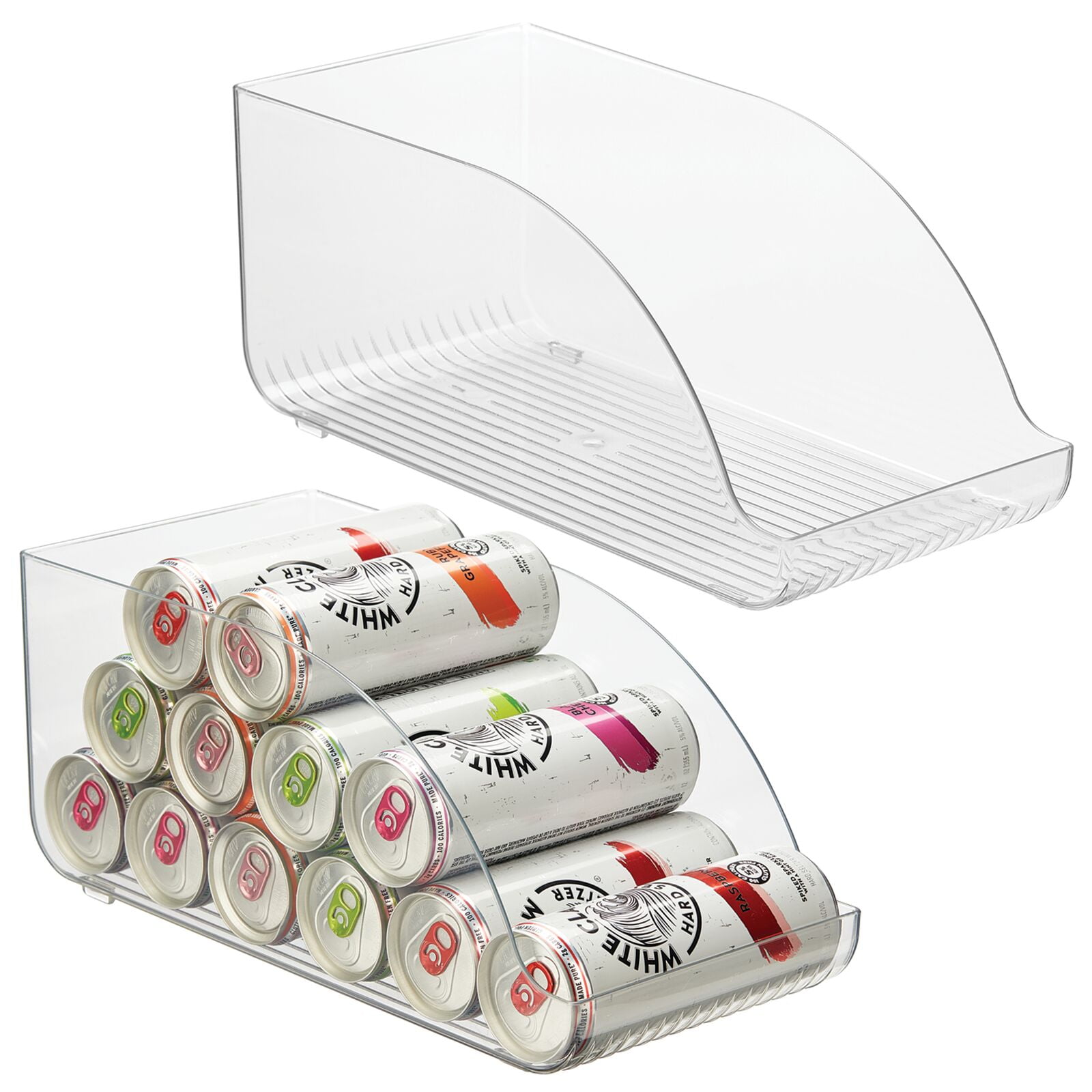 mDesign Plastic Kitchen Pantry Organizer for Tall Skinny Cans, 6.75" x ...