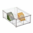 mDesign Kitchen Storage Bins, Stackable Organizer with Pull-Out Divided ...