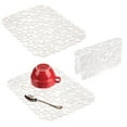 mDesign Kitchen Sink Protector Set - Pebble Design, Drain Mats, Double ...