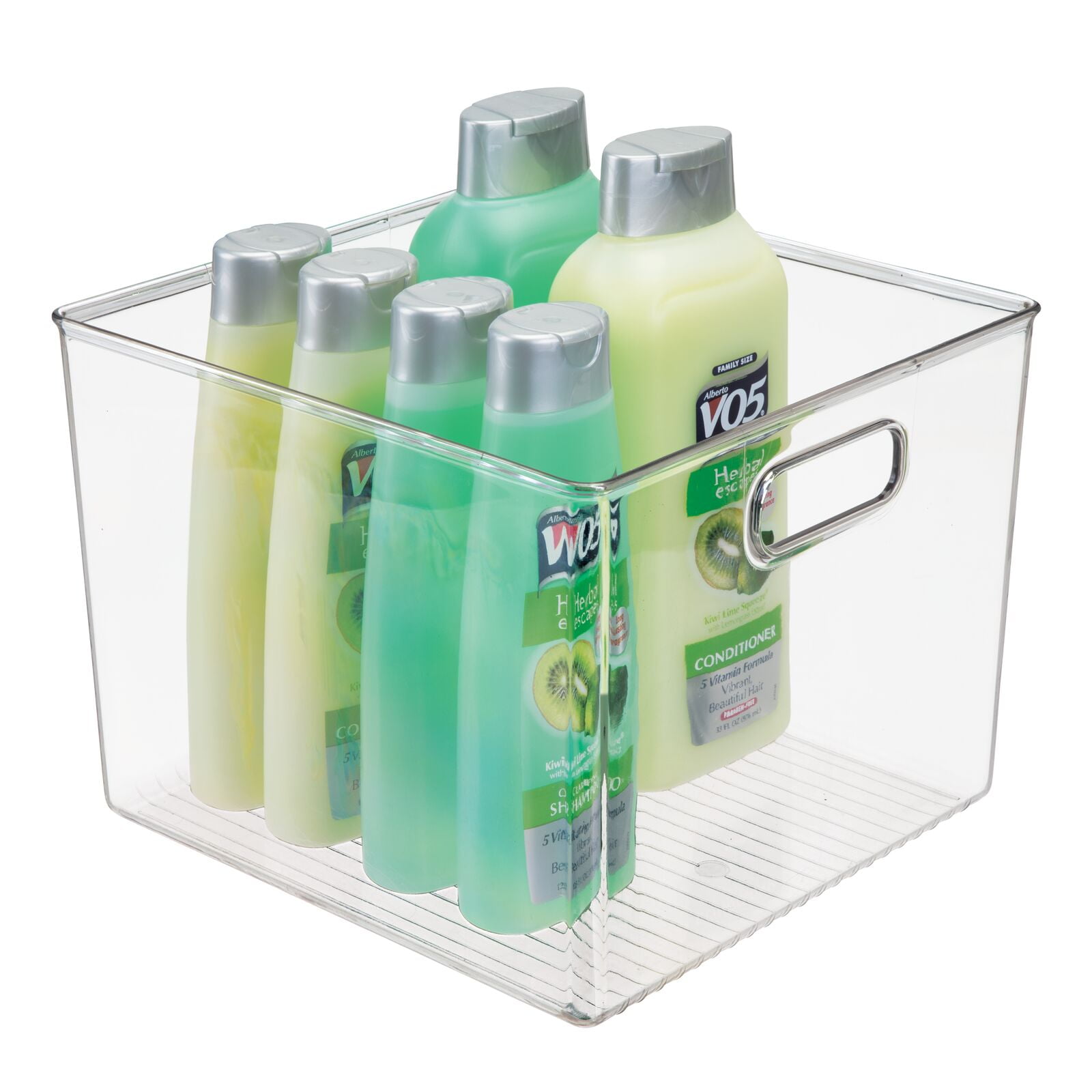 mDesign Plastic Modern Bathroom Storage Organizer Bin with Handles ...