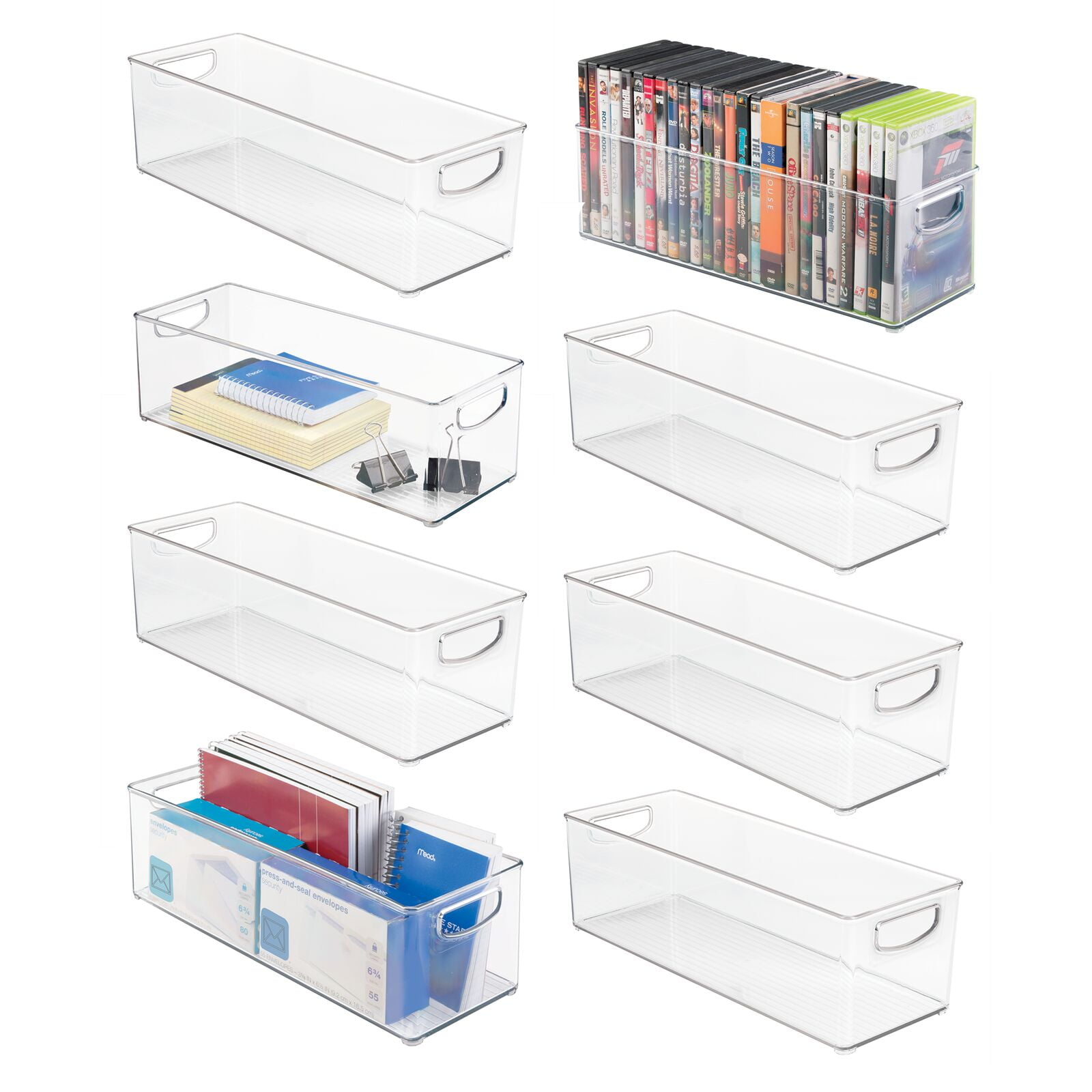 mDesign Stackable Desk Organizer, Office Supply Storage Holder Bin, 8 ...