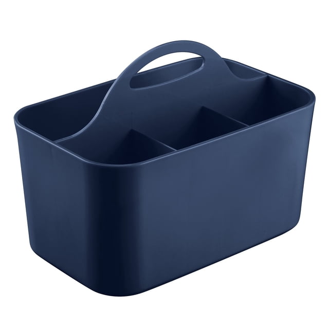 mDesign Plastic Sewing & Craft Storage Organizer Caddy Tote Bin - Navy ...