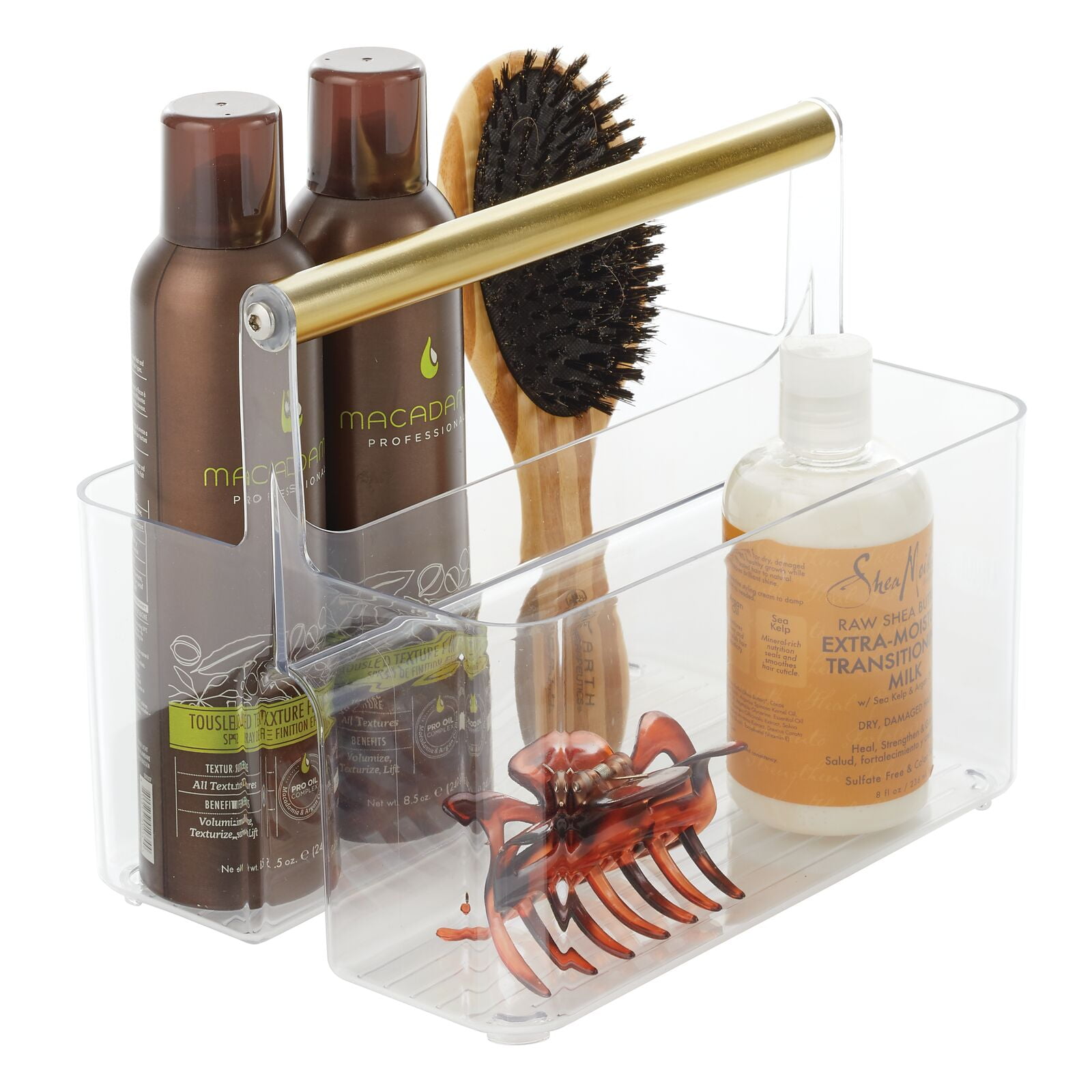 mDesign Plastic Shower Caddy Storage Organizer Utility Tote - Clear ...