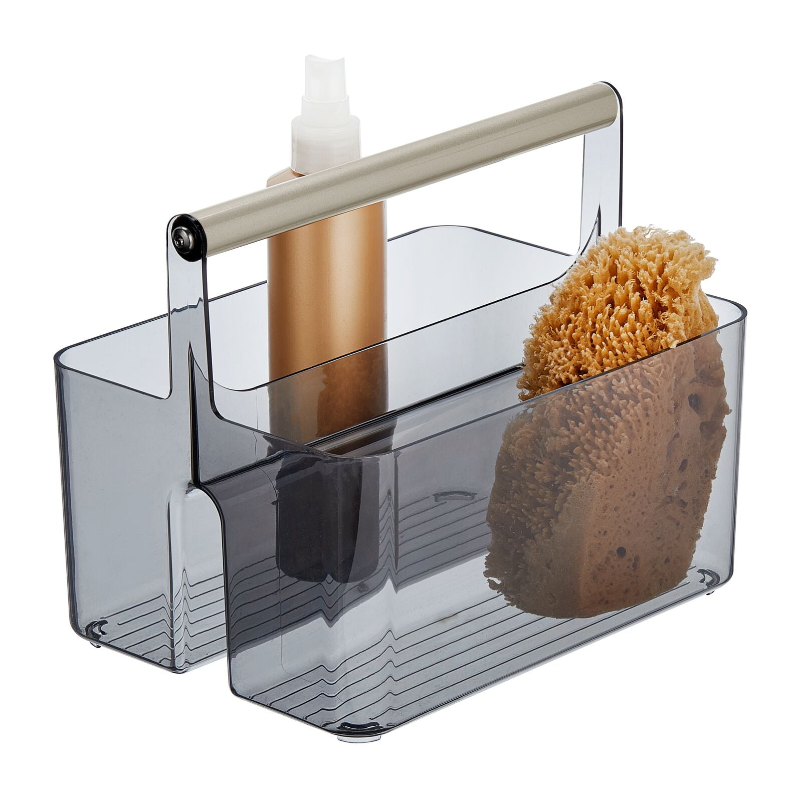 mDesign Plastic Shower Caddy Storage Organizer Utility Tote - Smoke ...