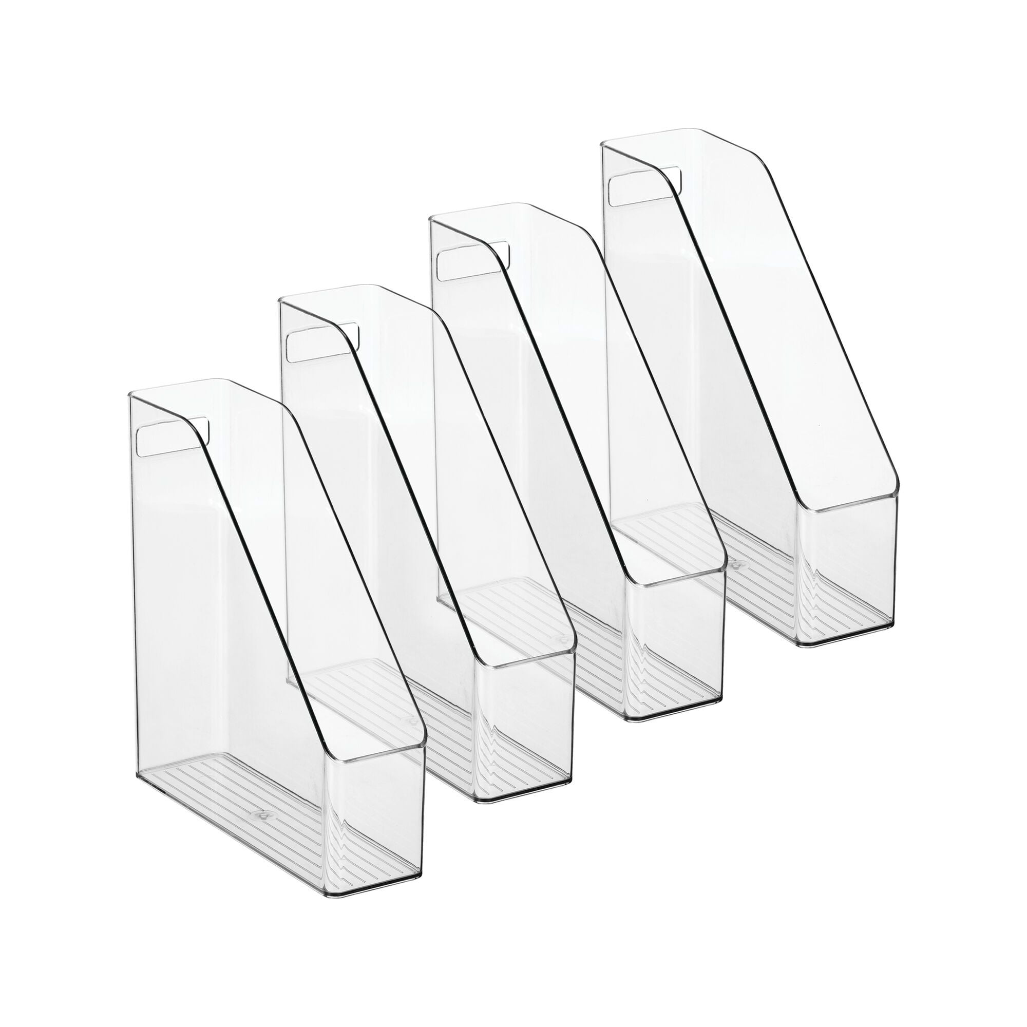 mDesign Plastic Slim Vertical File Folder Storage Organizer Bin with ...