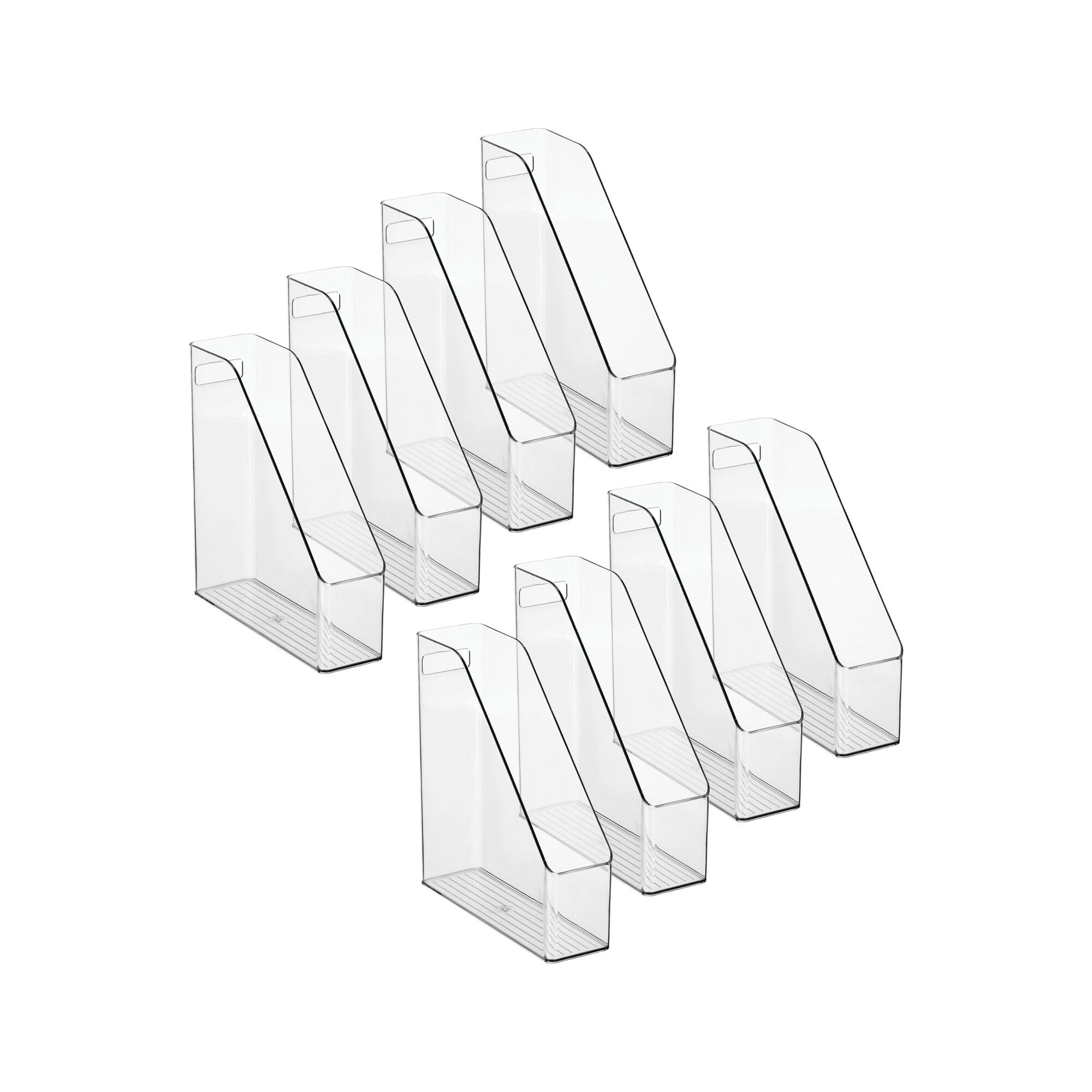 mDesign Plastic Sturdy File Folder Bin Storage Organizer Vertical with ...