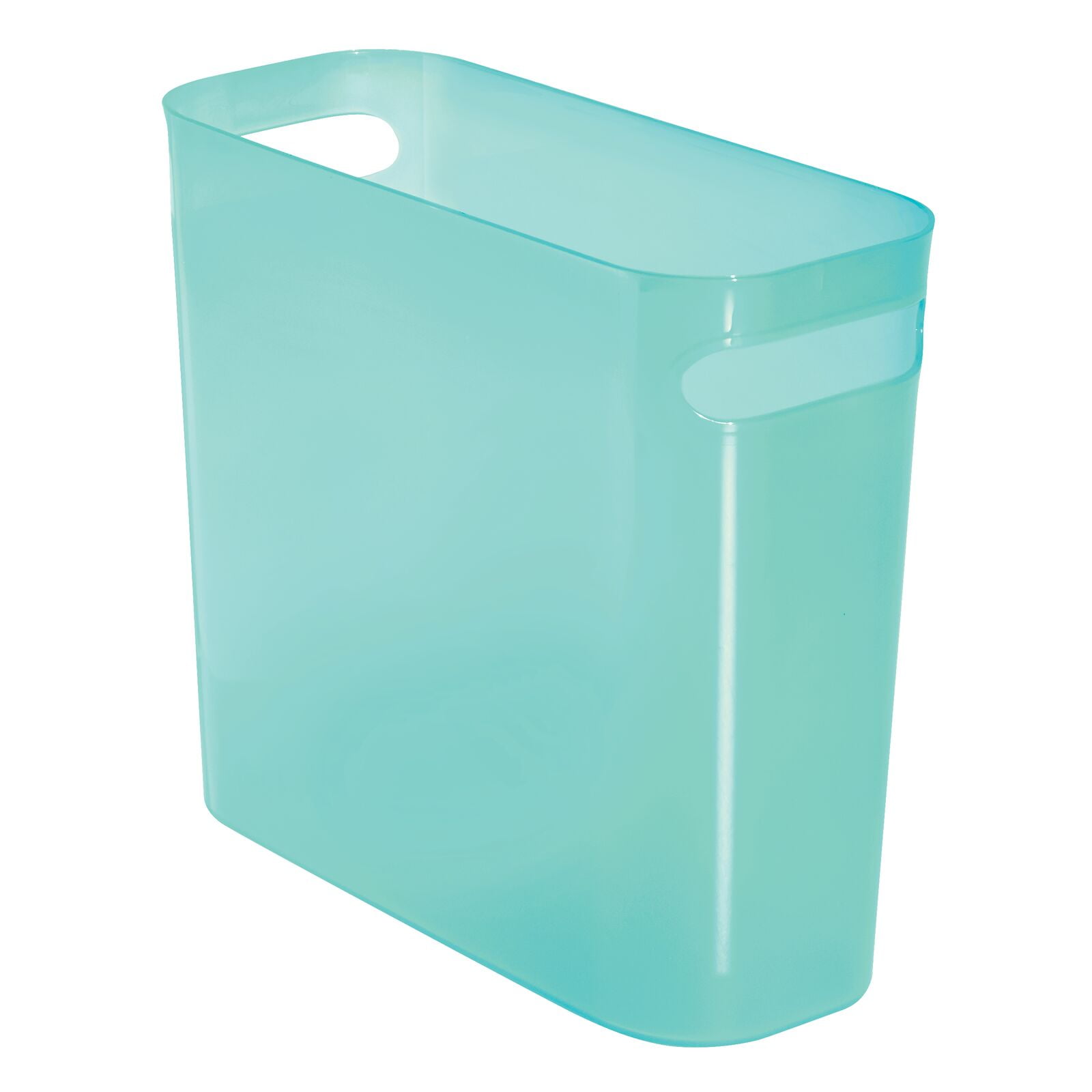mDesign Plastic Small 1.5 Gal./5.7 Liter Trash Can, Built-In Handles ...