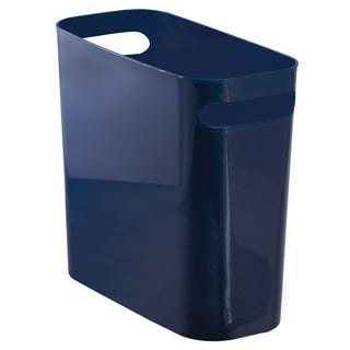 mDesign Plastic Small 1.5 Gallon/5.7 Liter Trash Can - Built-In Handles ...