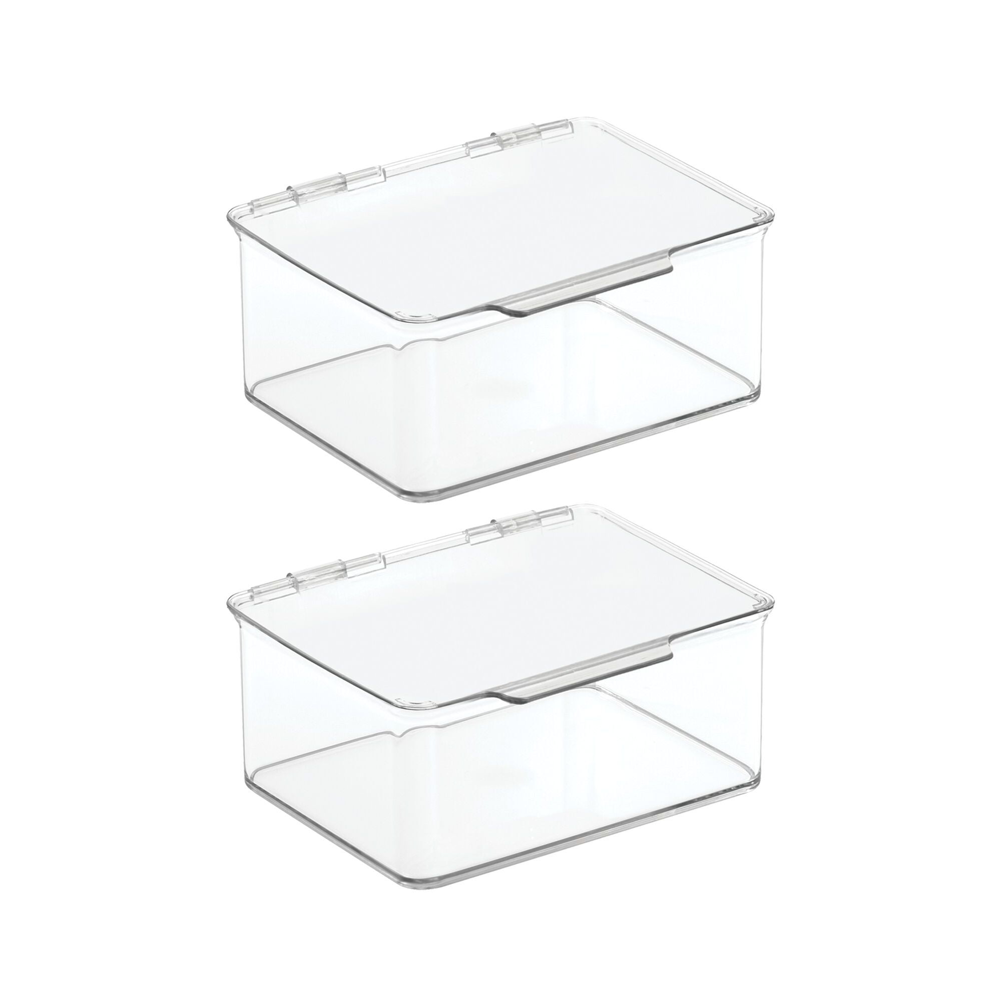 mDesign Small Transparent Plastic Stackable Divided Battery Storage ...