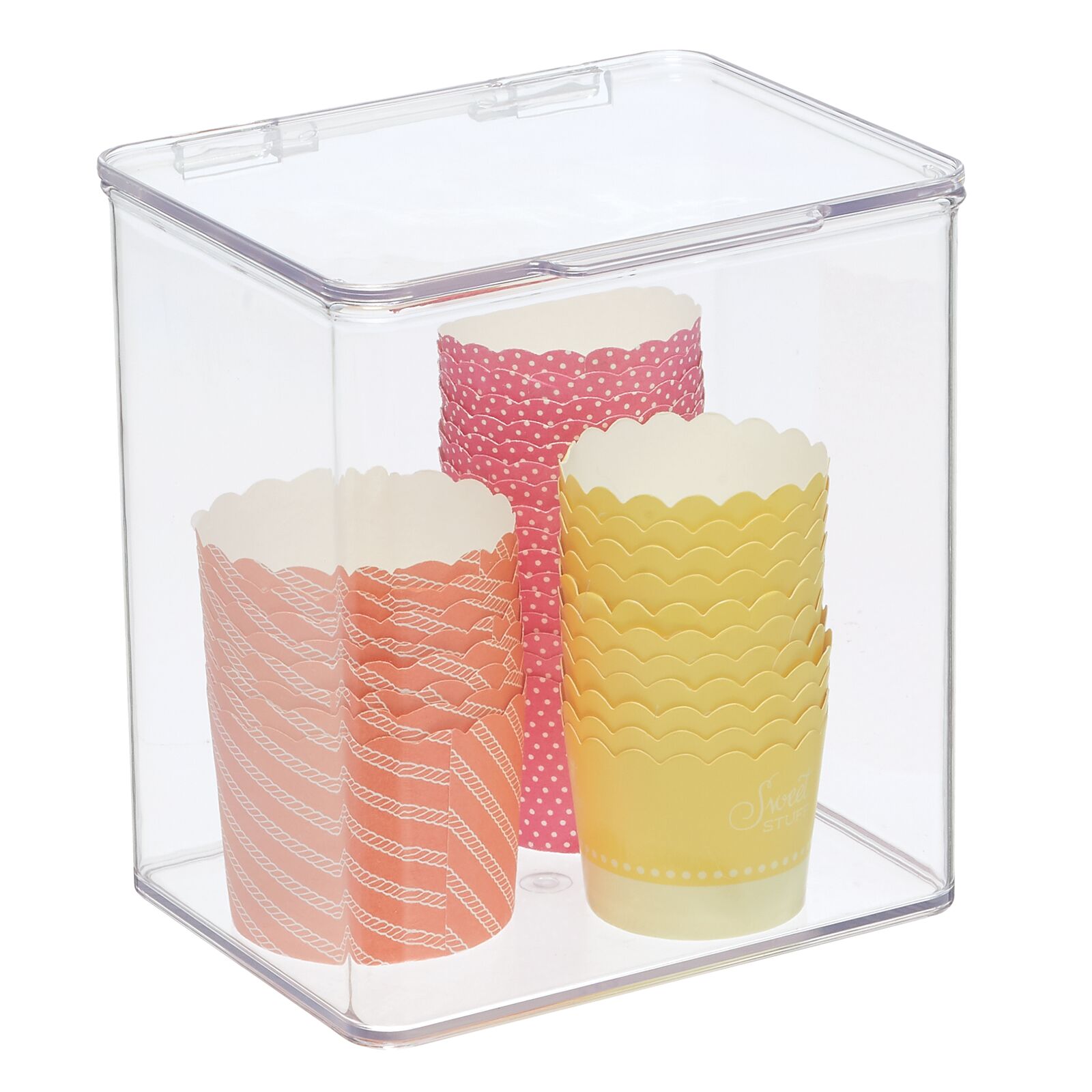 Detroit Forming LBH-944 Clear OPS Plastic Hinged Locking Food Container ...