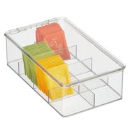 RoyalHouse BPA Free Acrylic Tea Box Organizer, Tea Bag Holder with 6 ...