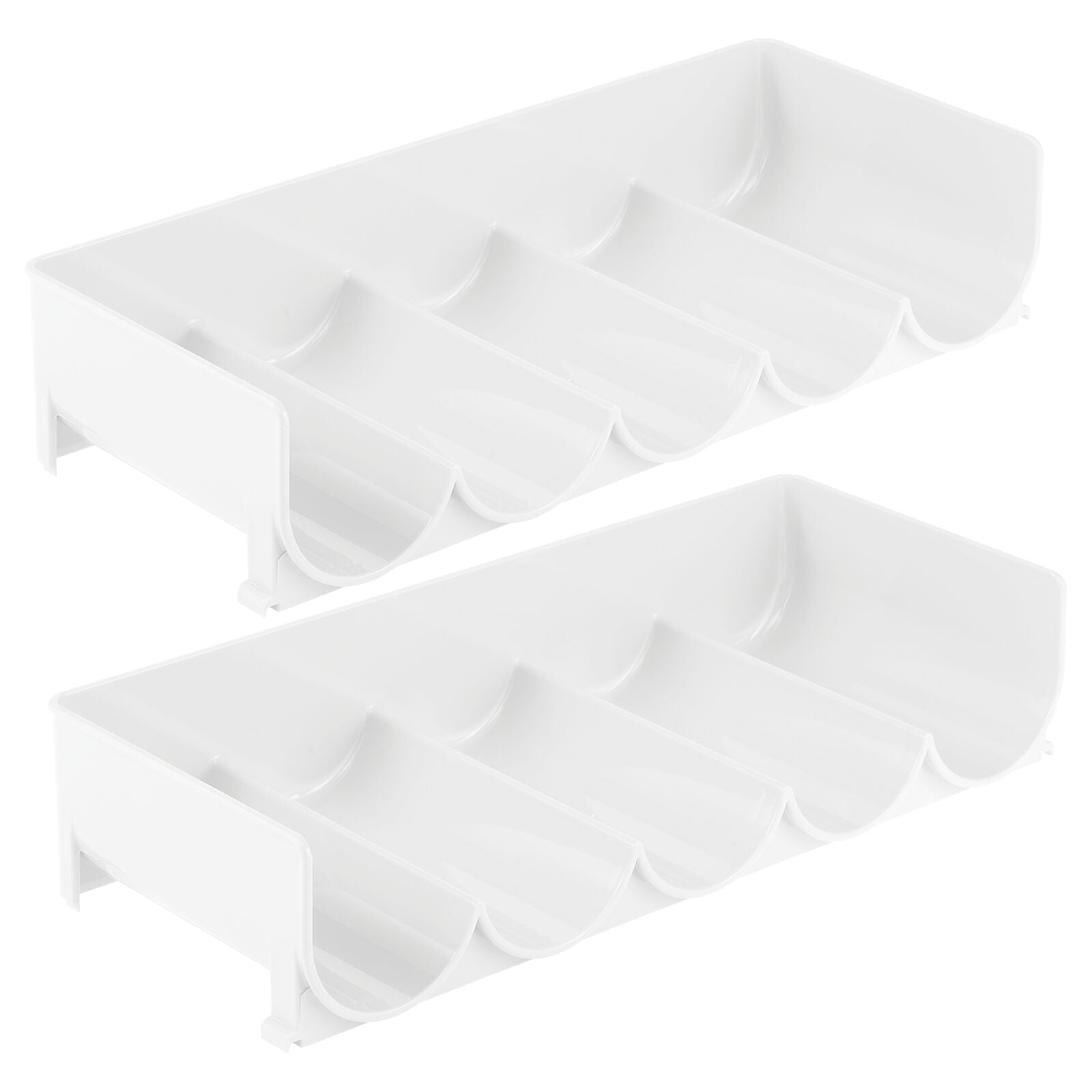 mDesign Plastic Stackable Tiered Bottle Storage Organizer Rack, 2 Pack ...