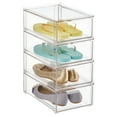 mDesign Stackable Closet Containers for Clothes Organization, Clear ...