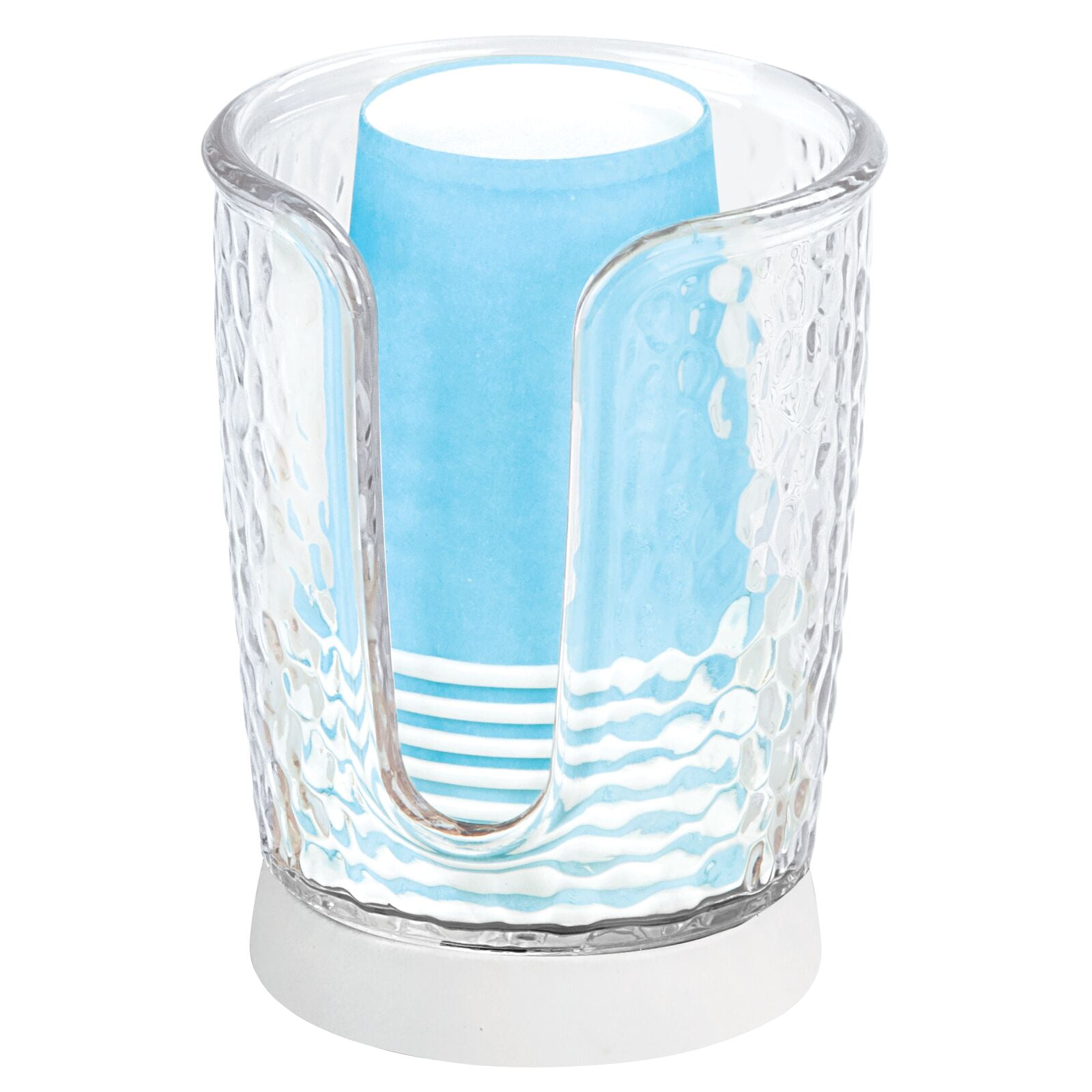 mDesign Plastic/Steel Compact Small Disposable Paper Cup Dispenser ...
