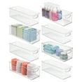 mDesign Bathroom Vanity Organizer Bins - Plastic Storage/Toiletry - 8 ...