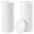 mDesign Plastic Toilet Paper 3-Roll Storage Organizer with Cover - 2 ...