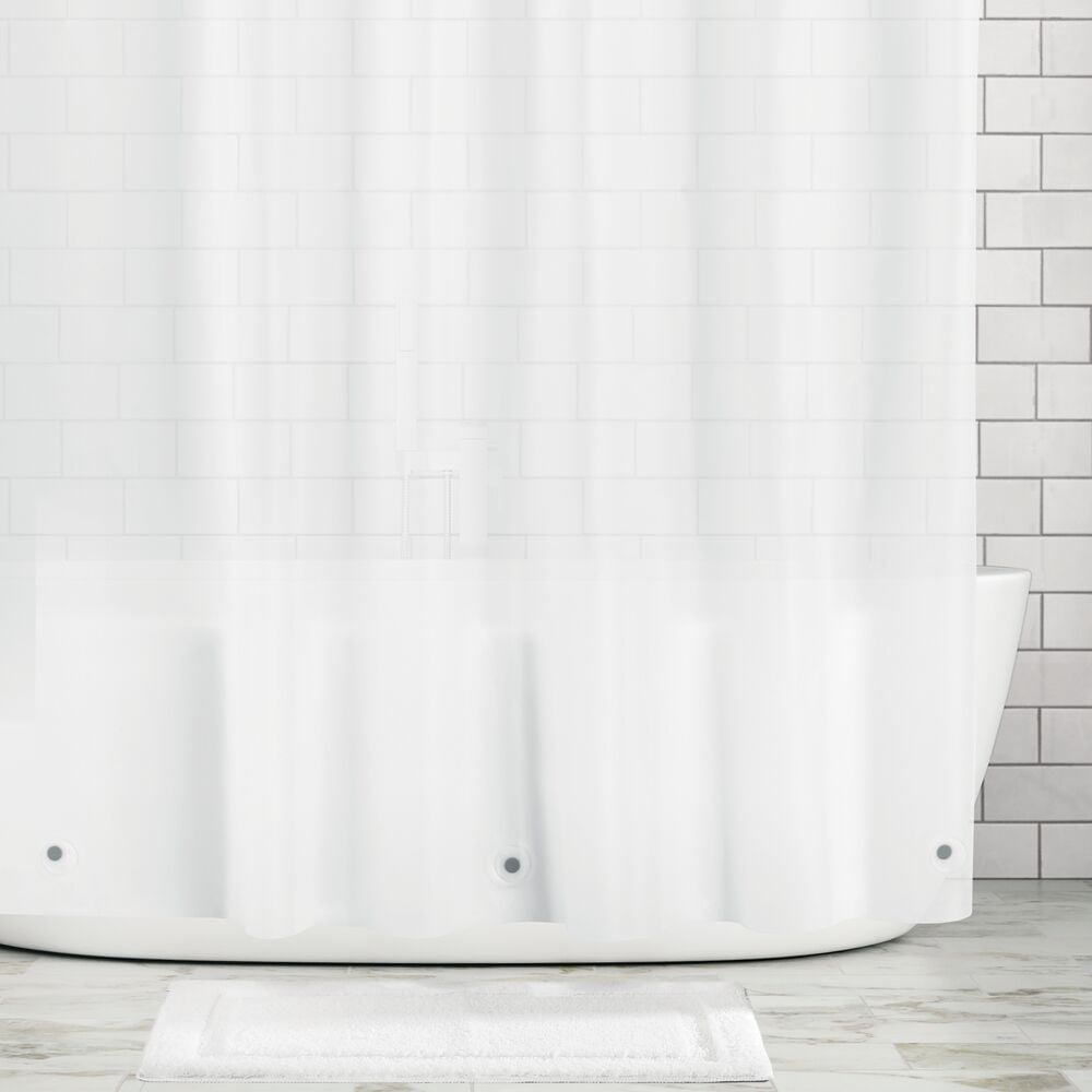mDesign Premium Waterproof Vinyl Shower Curtain Liner, 10 Guage ...
