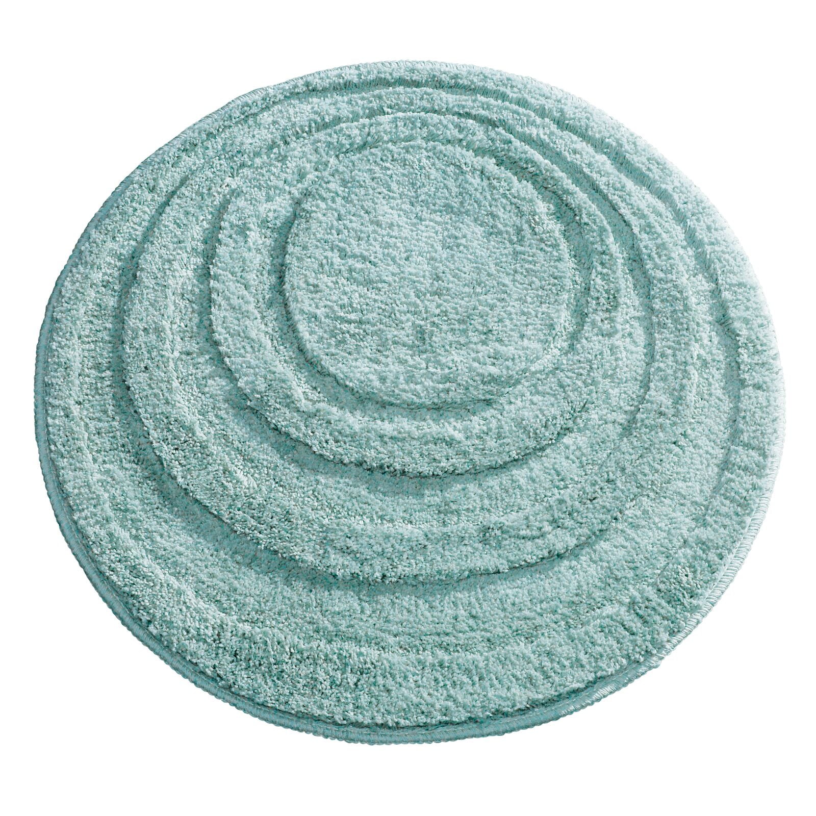 mDesign Round Microfiber Bathroom Spa Mat, Accent Rug, Machine Washable ...