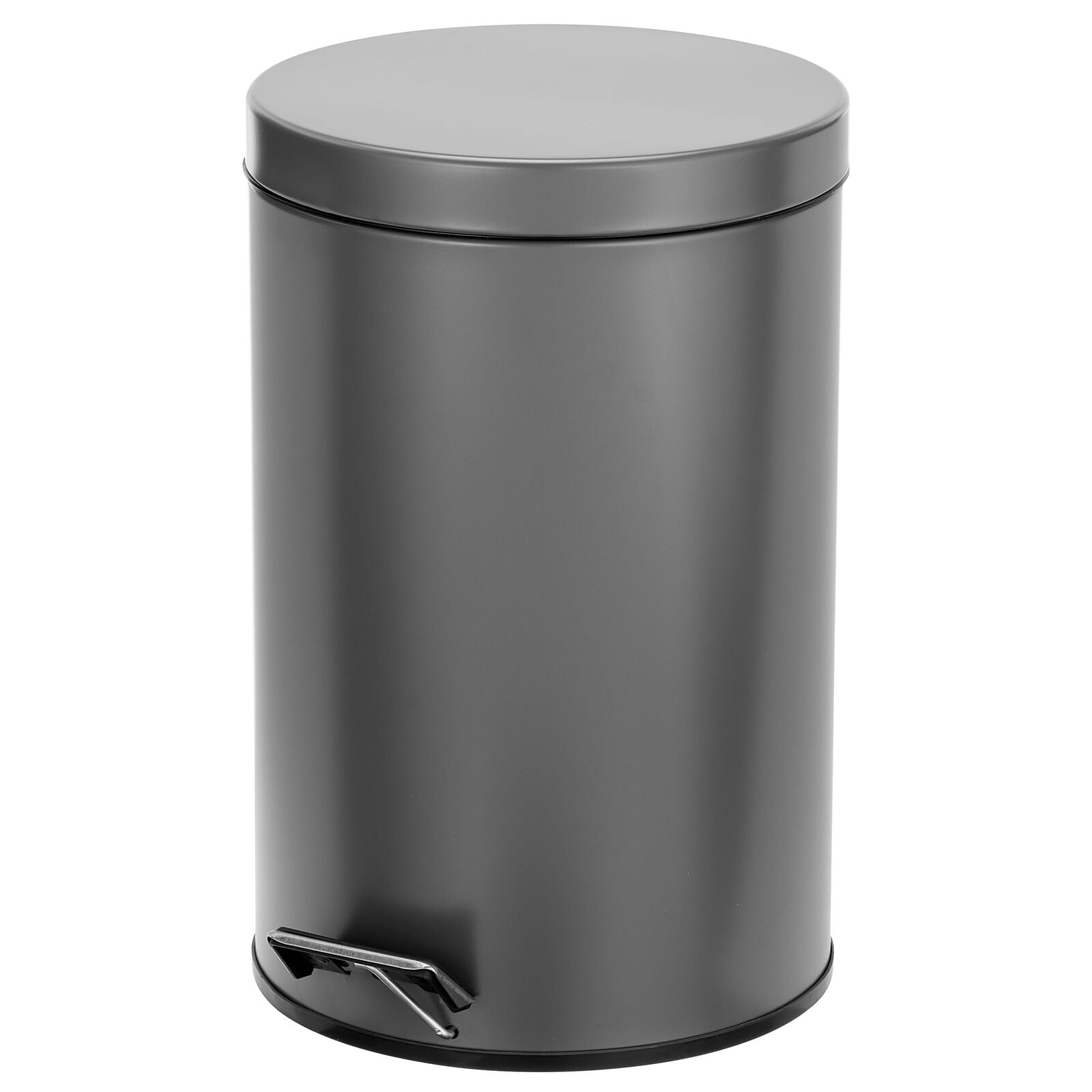 mDesign Round Step Garbage Trash Can, Removable Liner, 3.2 Gallon ...