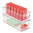 mDesign Small Plastic Office Storage Container Bin with Handles, 2 Pack ...