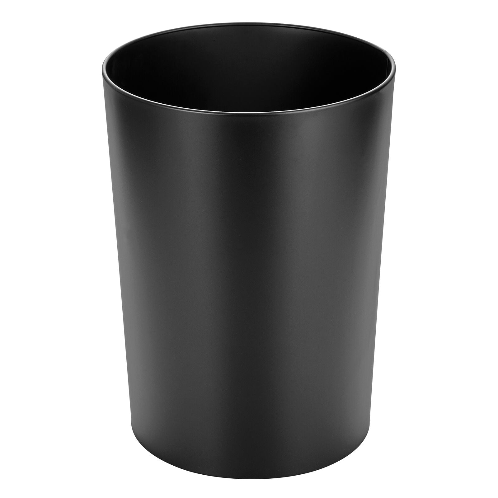 mDesign Small Steel 4 Gallon Round Trash Wastebasket Garbage Bin, Matte ...