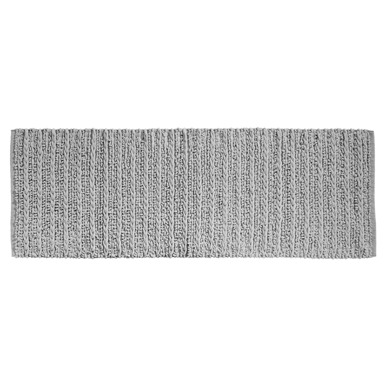 mDesign Soft Cotton Spa Mat Rug for Bathroom, 60" x 21", Braided ...