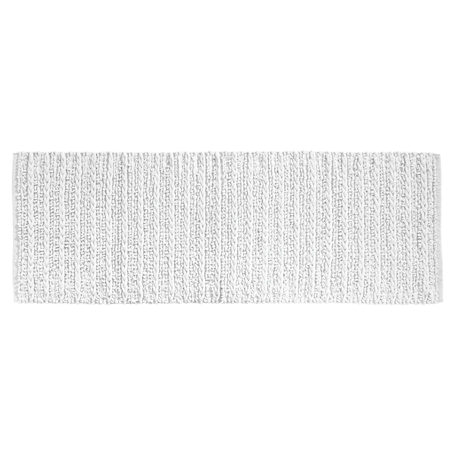 mDesign White Soft Cotton Spa Mat Rug, Washable, Plush, Braided for ...