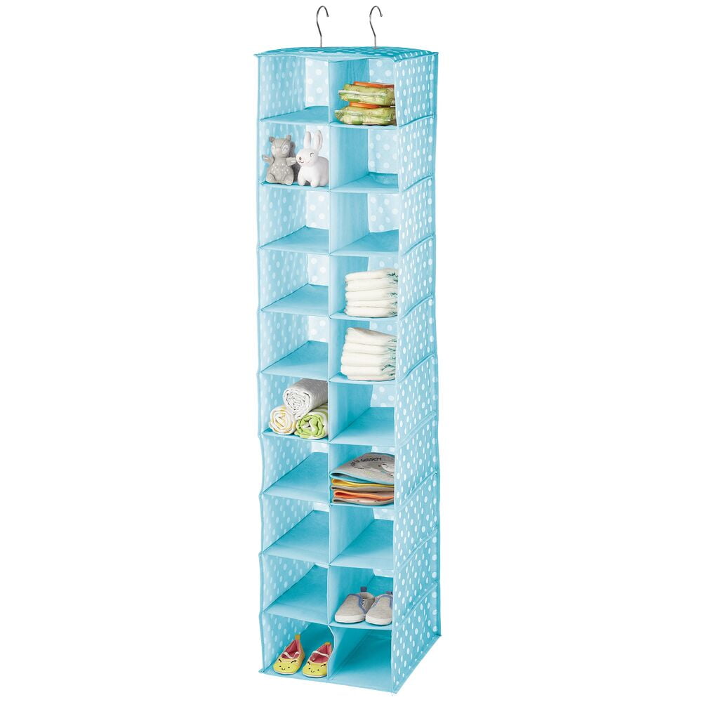 mDesign Soft Fabric Over Closet Rod Hanging Storage Organizer with 20 ...