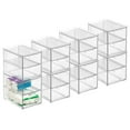 mDesign Bathroom Organizers - Stackable Plastic Storage Containers with ...