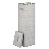 mDesign Square Gift-Wrap or Ornament Storage Box, Handles, 2 Pack ...