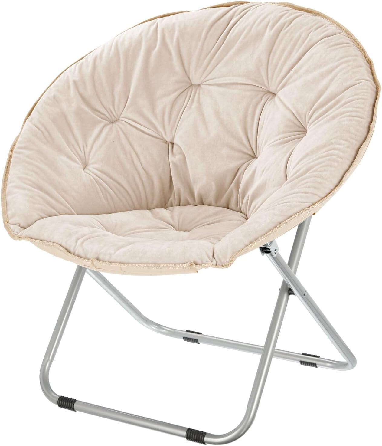 mDesign Urban Papasan Folding Moon Chair - Large Saucer UFO Chair with ...
