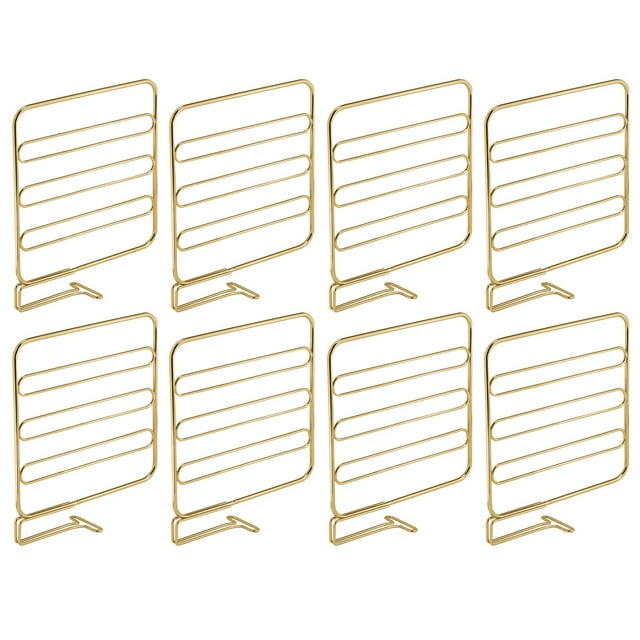 mDesign Versatile Metal Wire Closet Shelf Divider Separator, 8 Pack ...