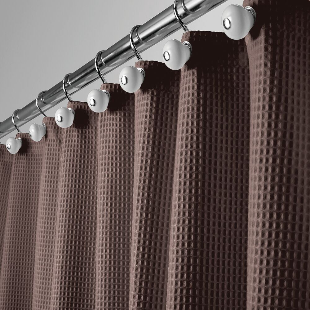 mDesign Waffle Weave Fabric Shower Curtain - Walmart.com