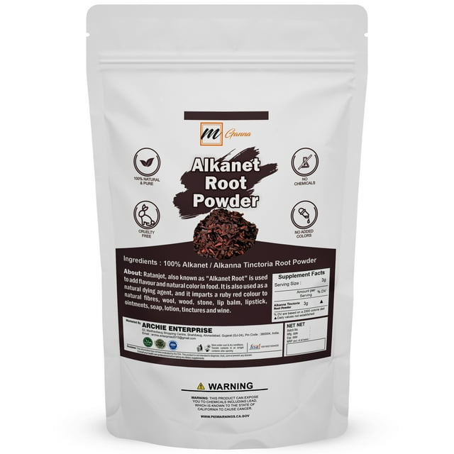 mGanna Alkanet Alkanna Tinctoria Root Powder 100% for Hair Dye Soap and ...