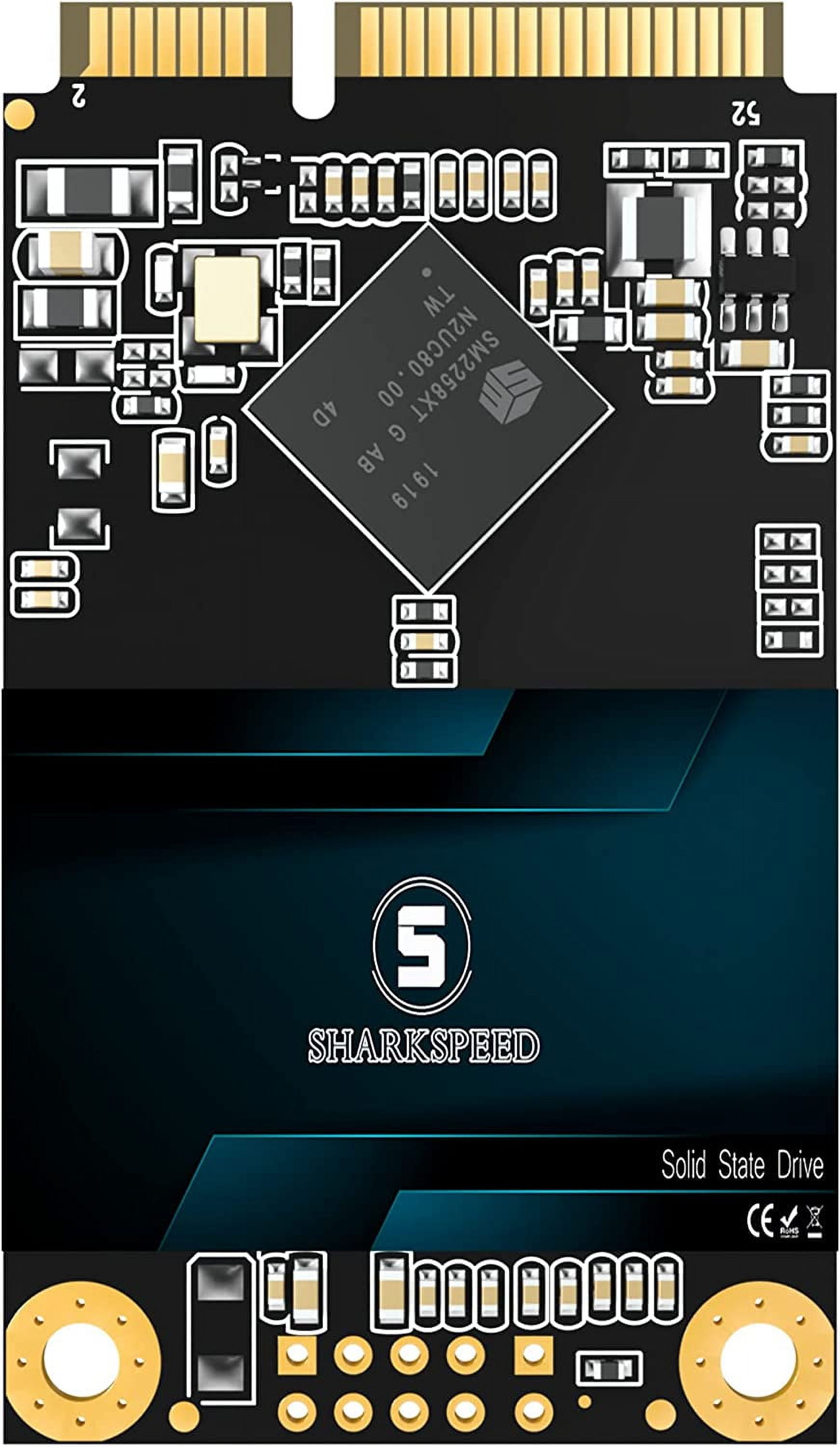 mSATA SSD 128GB SSHARKSPEED SATA 3 6Gb/s 3D NAND Mini Internal Solid ...