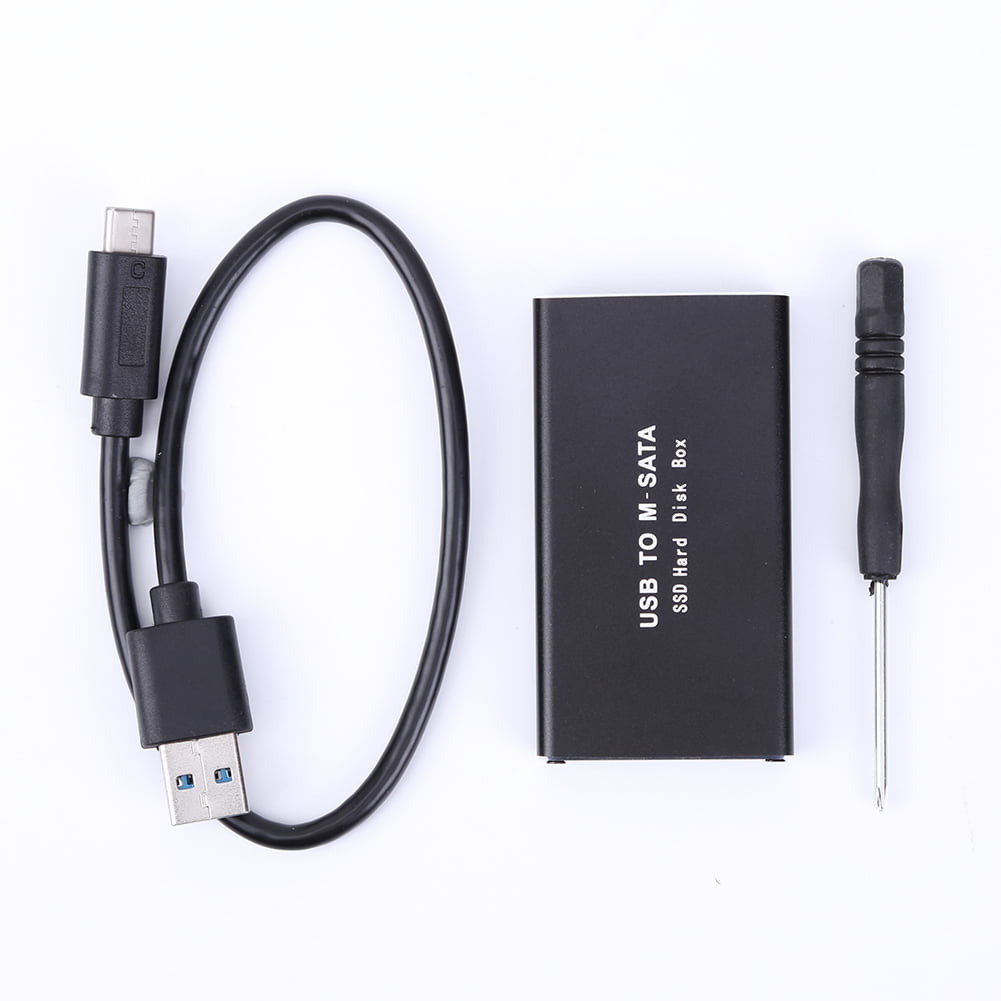 mSATA to USB 3.1 3.0 SSD Case Enclosure Mini SATA USB Adapter External ...