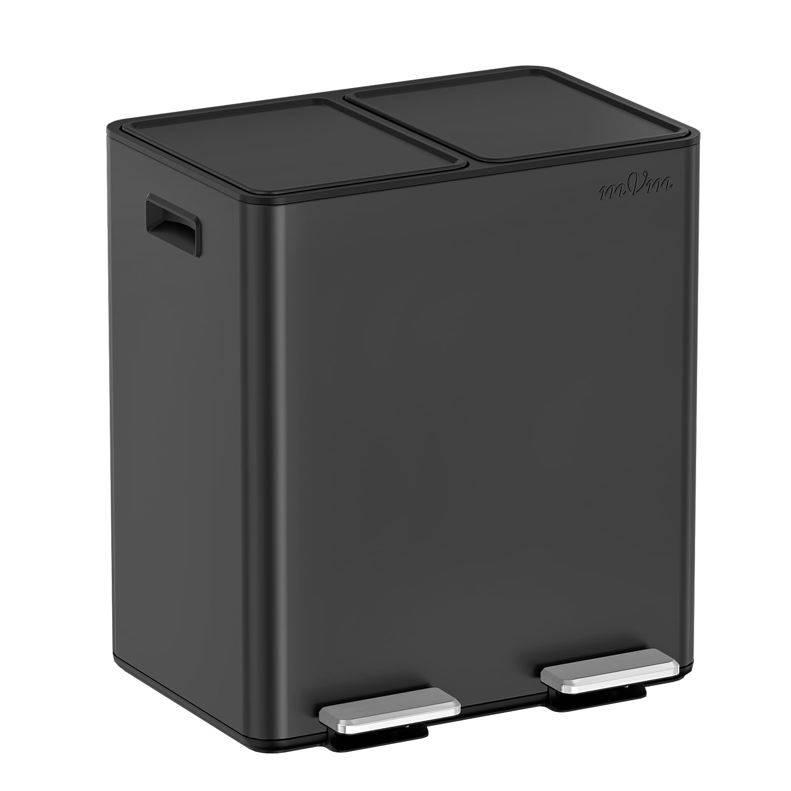 mVm 10.5Gal/ 40L Stainless Steel Dual Compartment Trash Can, Dual ...