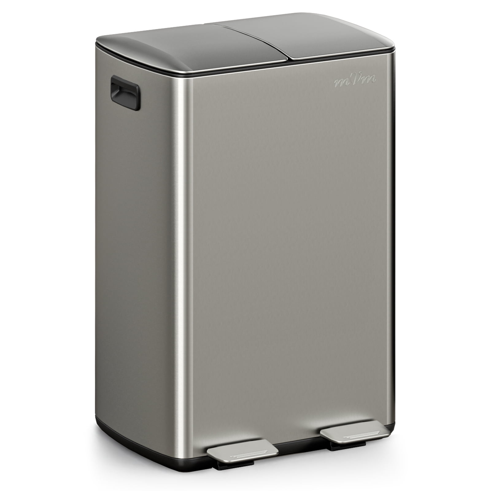 mVm Kitchen Trash Can, 16 Gal (2x8Gal) Dual Trash Can with Lids, 2 ...