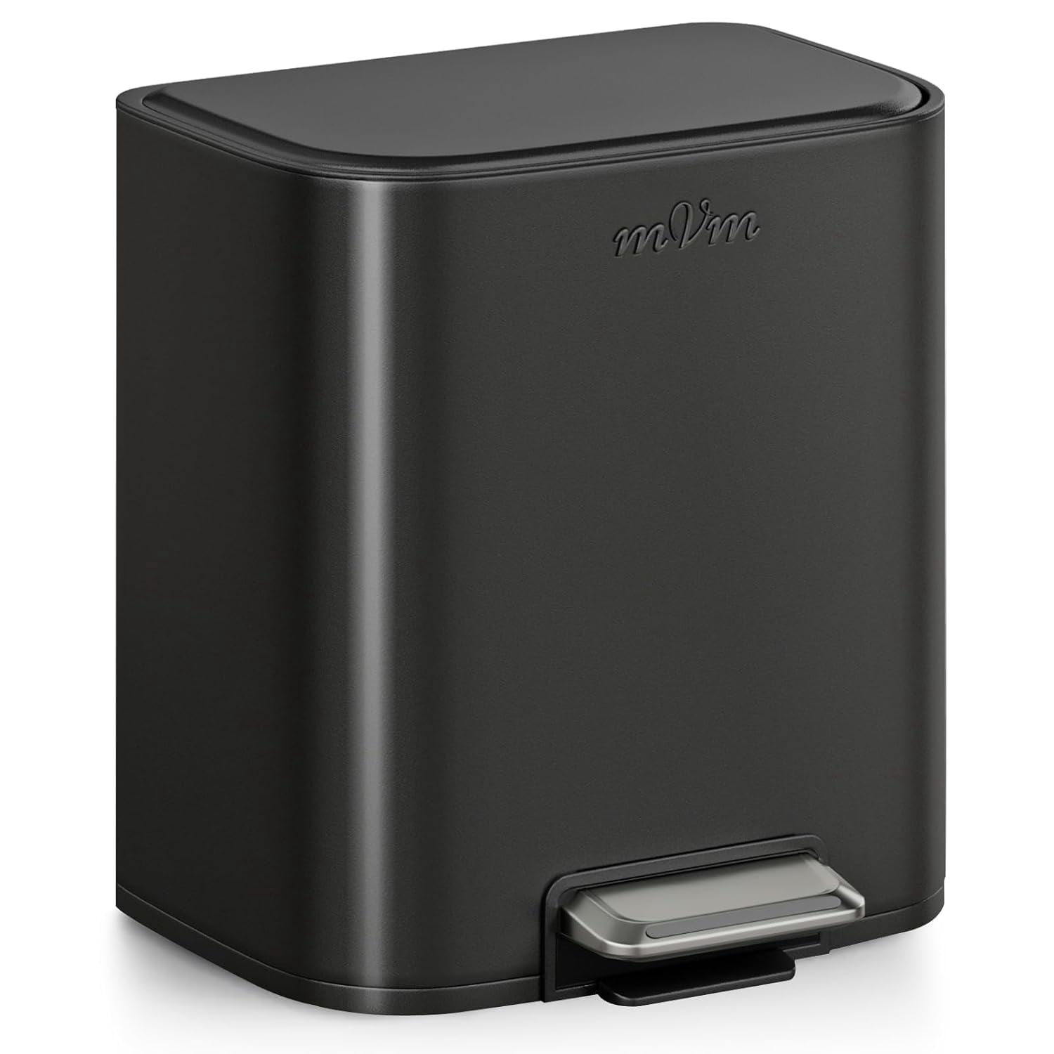mVm Kitchen Trash Can, 5.3 Gal Trash Can with Lid, SMOOTH Edge Step ...