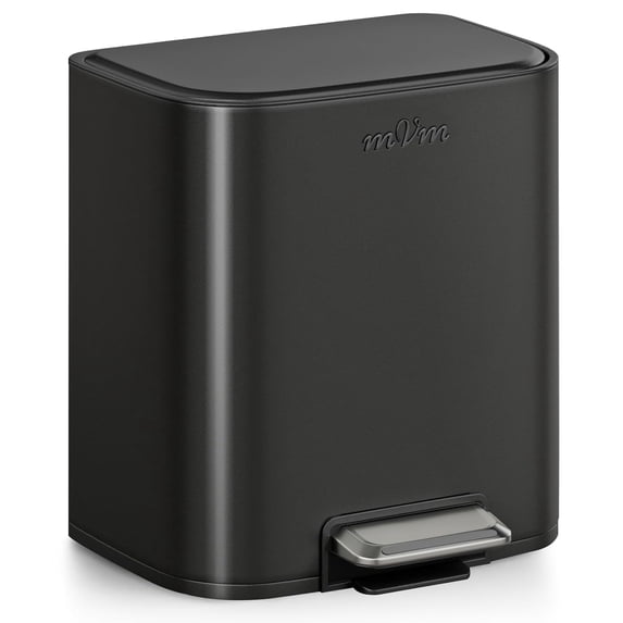 mVm Kitchen Trash Can, 5.3 Gal Trash Can with Lid, SMOOTH Edge Step ...