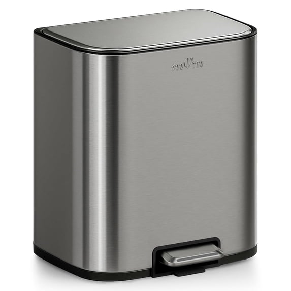 mVm Kitchen Trash Can, 5.3 Gal Trash Can with Lid, SMOOTH Edge Step ...