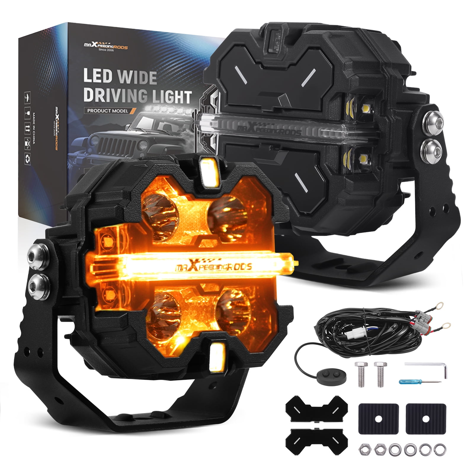 maXpeedingrods 3.5 Inch LED Off Road Lights 160W 19200LM, Auxiliary Fog ...
