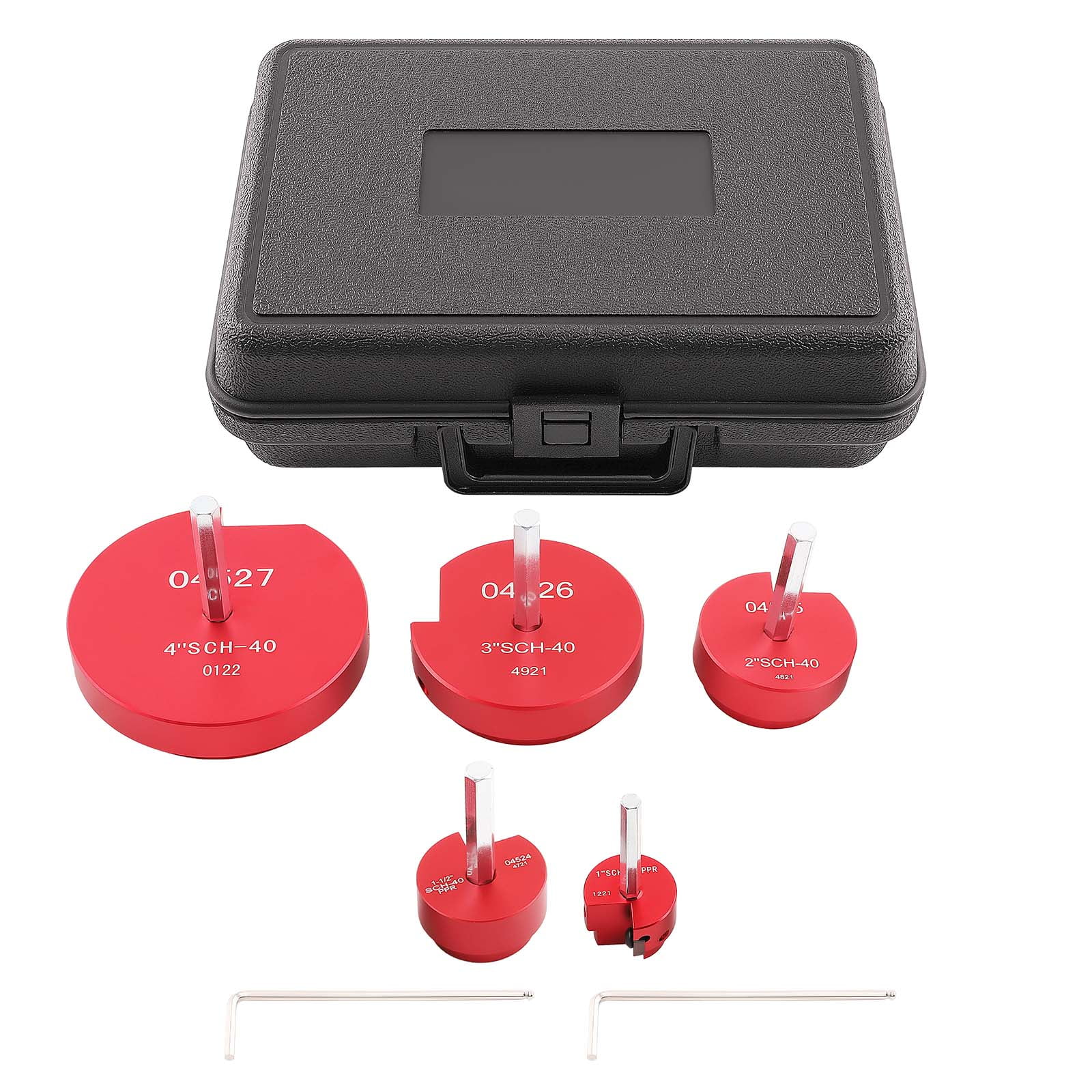 maXpeedingrods 5 Pcs PVC Pipe Reamer Kit with 1 Inch, 1-1/2 Inch, 2 Inch, 3 Inch, 4 Inch Head ...