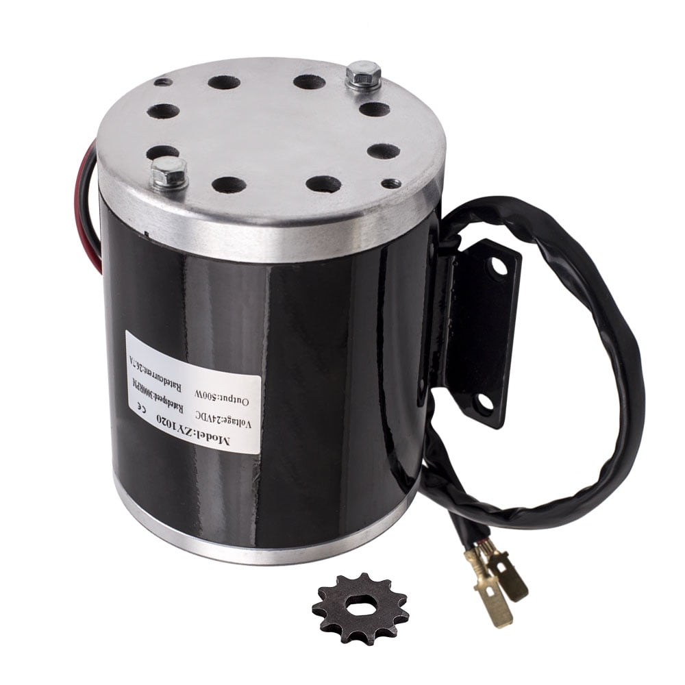 maXpeedingrods 500W 24V DC Brush Electric Motor ZY1020 with Bracket 2500RPM for DIY Scooter E ...