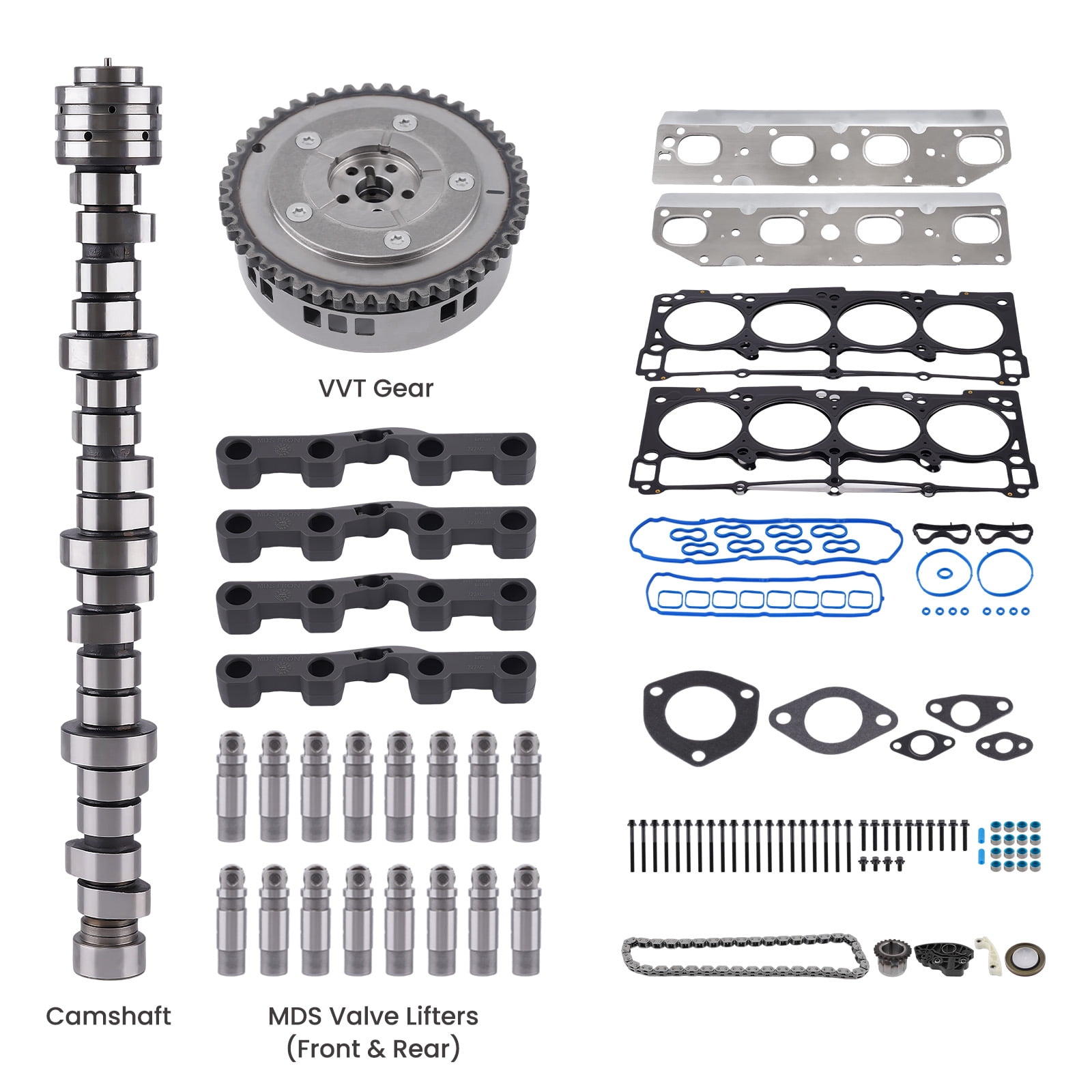 maXpeedingrods 6PCS Camshaft & Valve Lifter & Head Gaskets & Timing ...