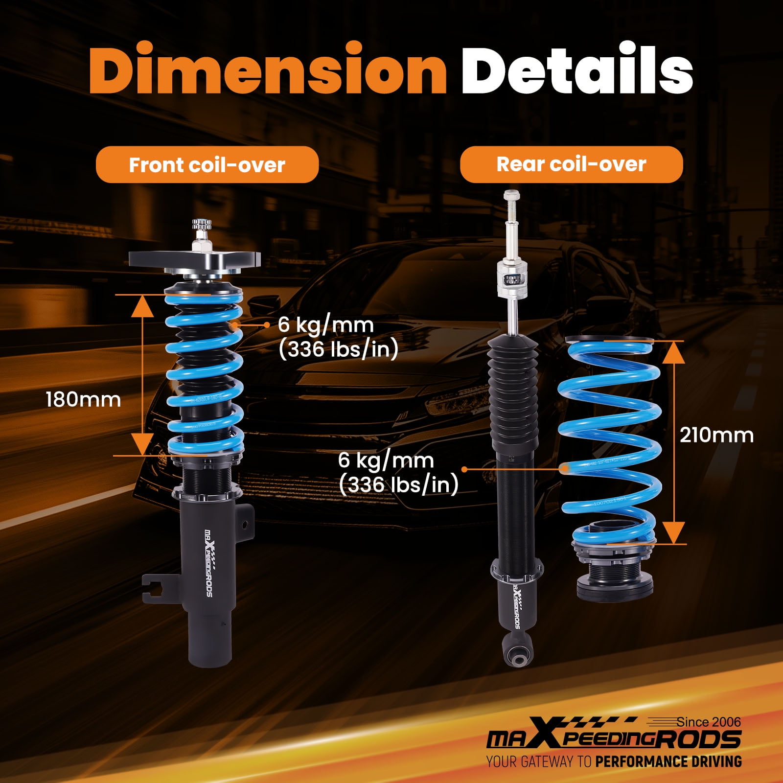 maXpeedingrods Coilover for Nissan Sentra B18 2020+, 24 Levels Damper ...